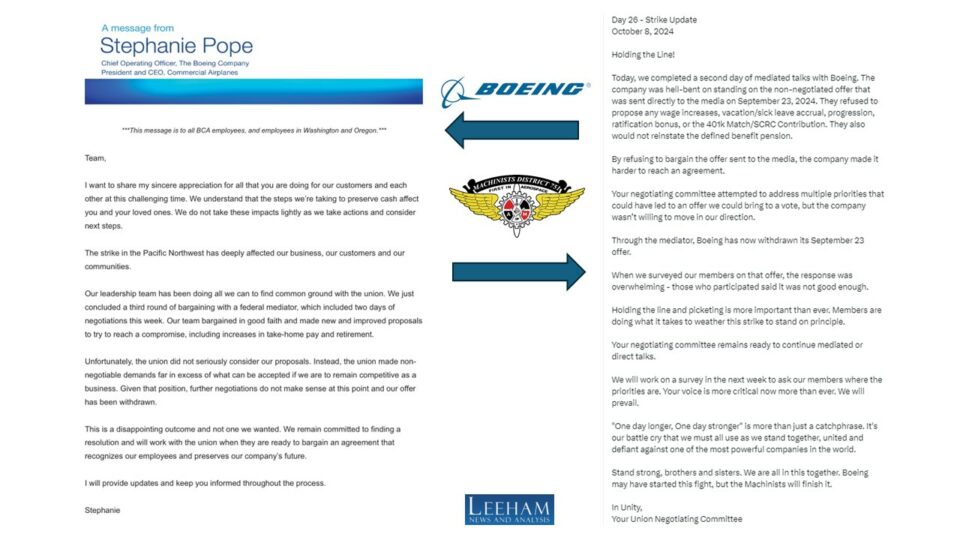 Boeing-IAM contract talks fail, no new negotiations scheduled, no end ...